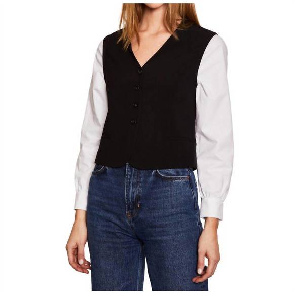 DREW | Tops | New Drew Mira Perfect Gab Top In Black | Poshmark